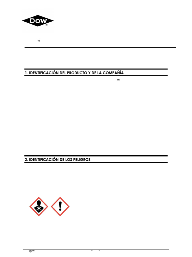 HS Dowsil 890 SL | PDF | Agente oxidante | Toxicología