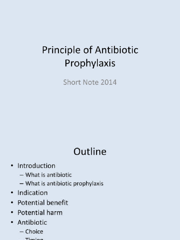 Antibiotic Prophylaxis in Surgery | PDF | Preventive Healthcare | Infection