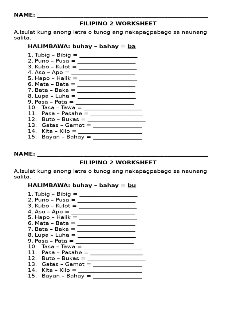 Fil 2 Q3 Worksheet | PDF