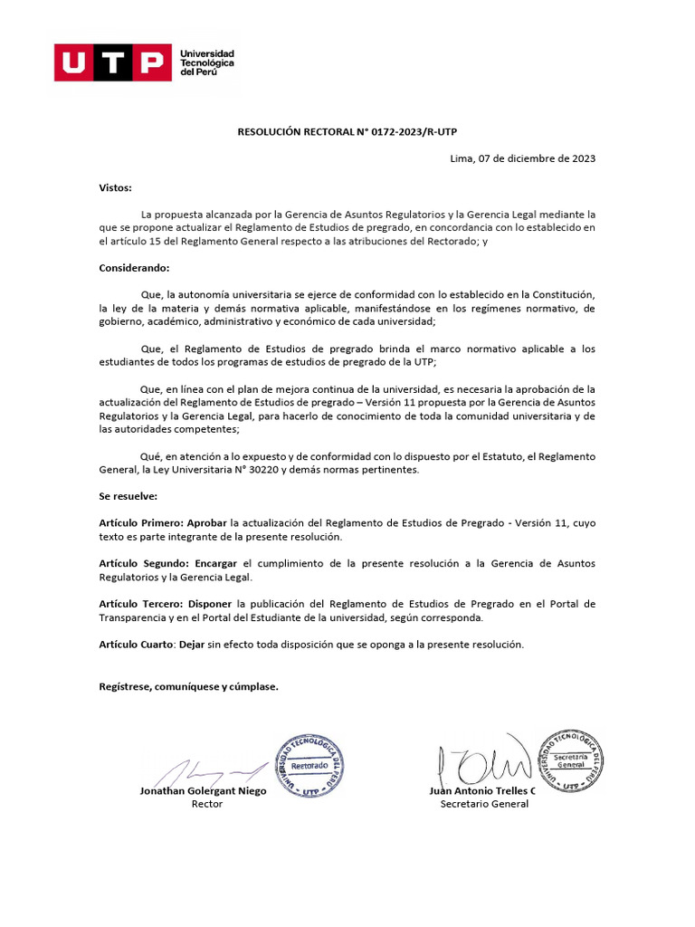 RR N 0172-2023-R-UTP Reglamento de Estudios de Pregrado V116670cbe6-380e-45e9-9a64-22562513f822 ...