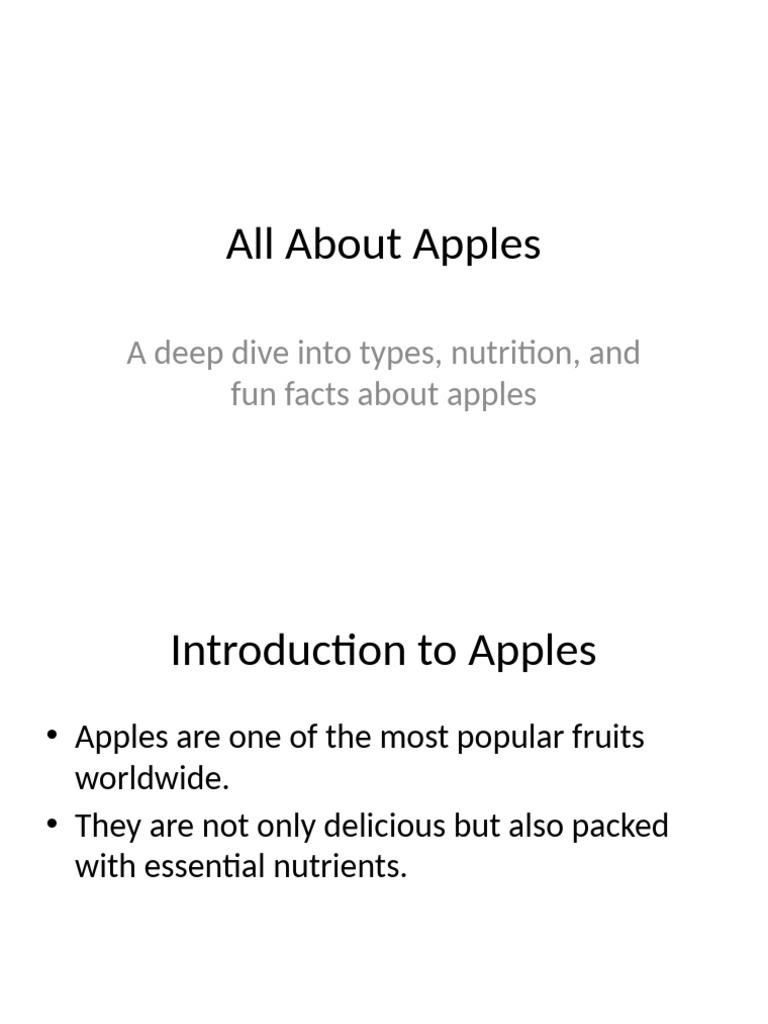 Apples Presentation | PDF