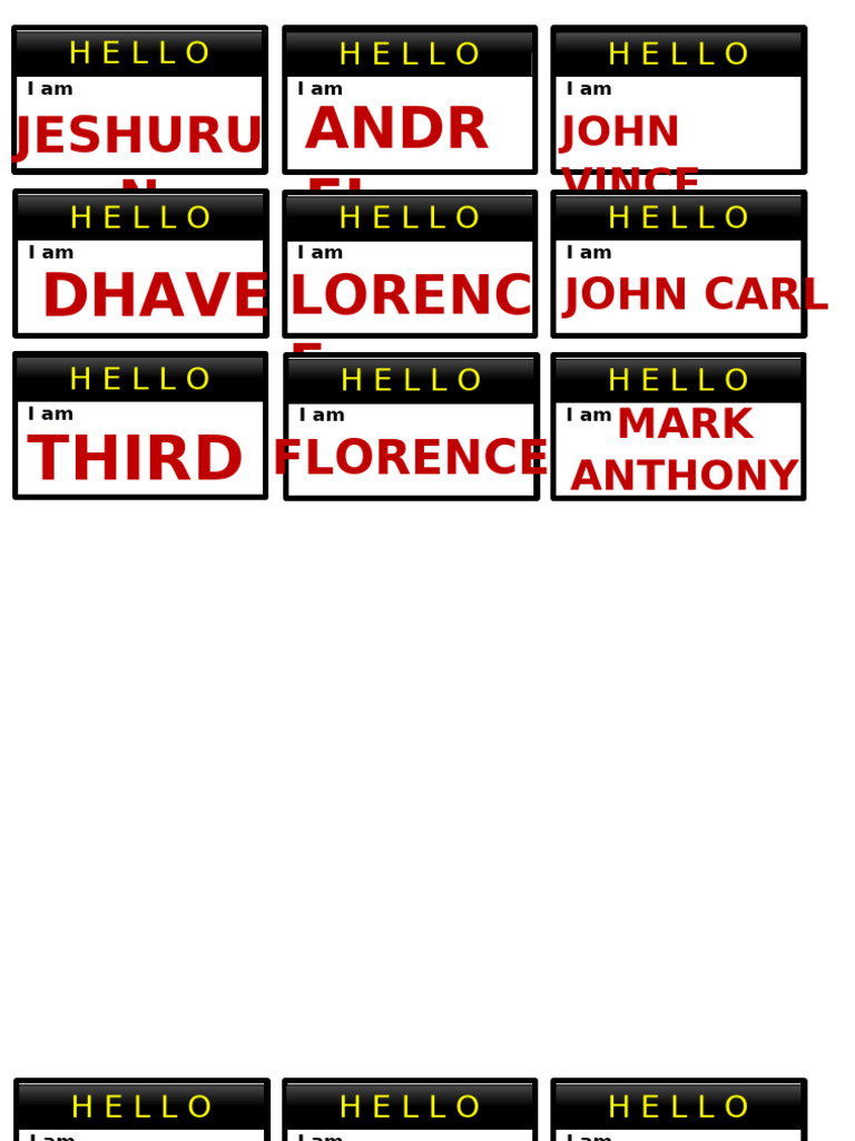 NAMETAG RecollectionCHARITY | PDF