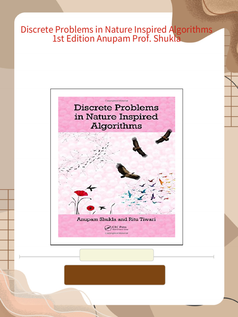Discrete Problems in Nature Inspired Algorithms 1st Edition Anupam Prof ...