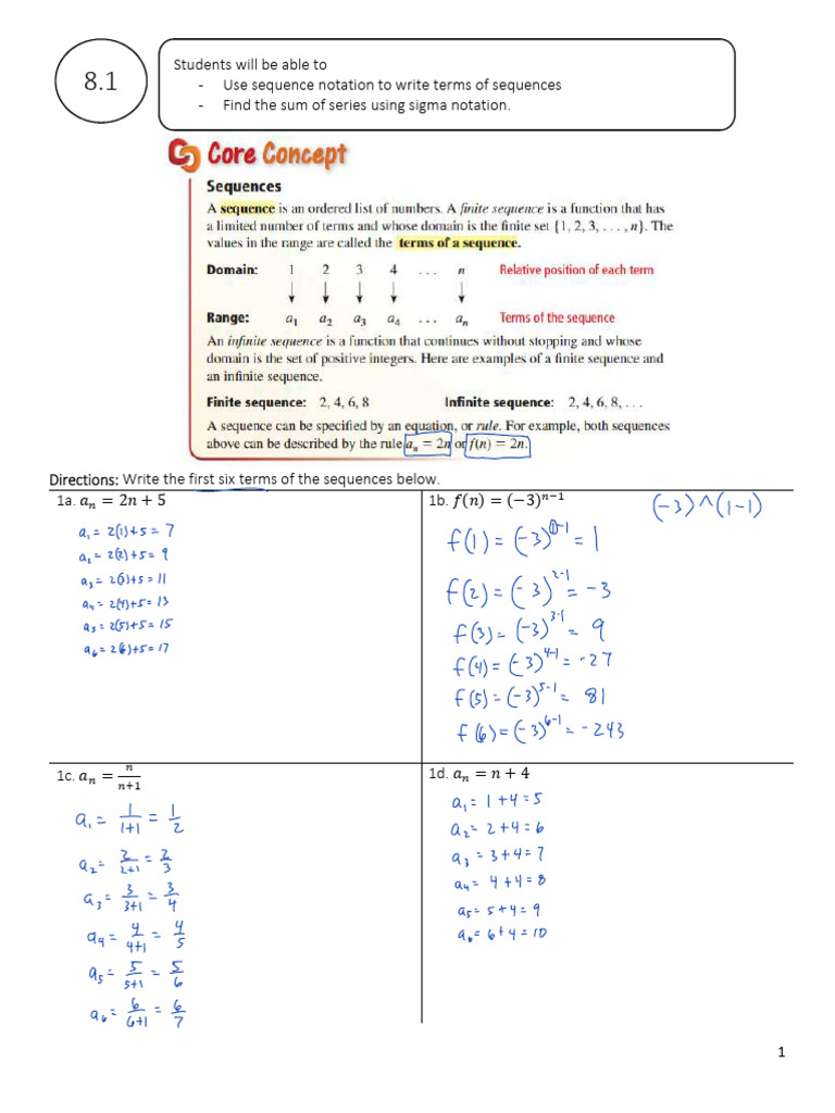 Sequence and Series Rules Guide | PDF | Summation | Mathematical Analysis