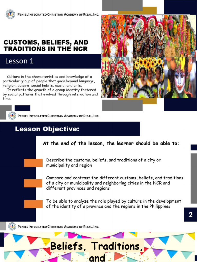 NCR Customs, Beliefs, and Traditions | PDF