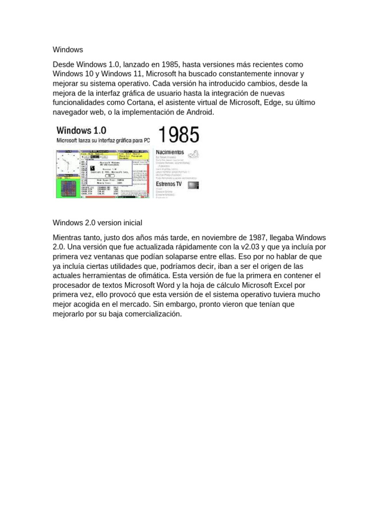 VERNSIONES DE Windows | PDF | Microsoft Windows | Microsoft