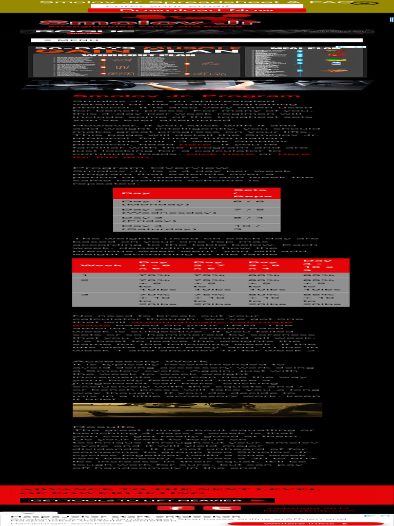 Smolov Jr. Program - Smolov Squat Program | PDF | Weight Training ...