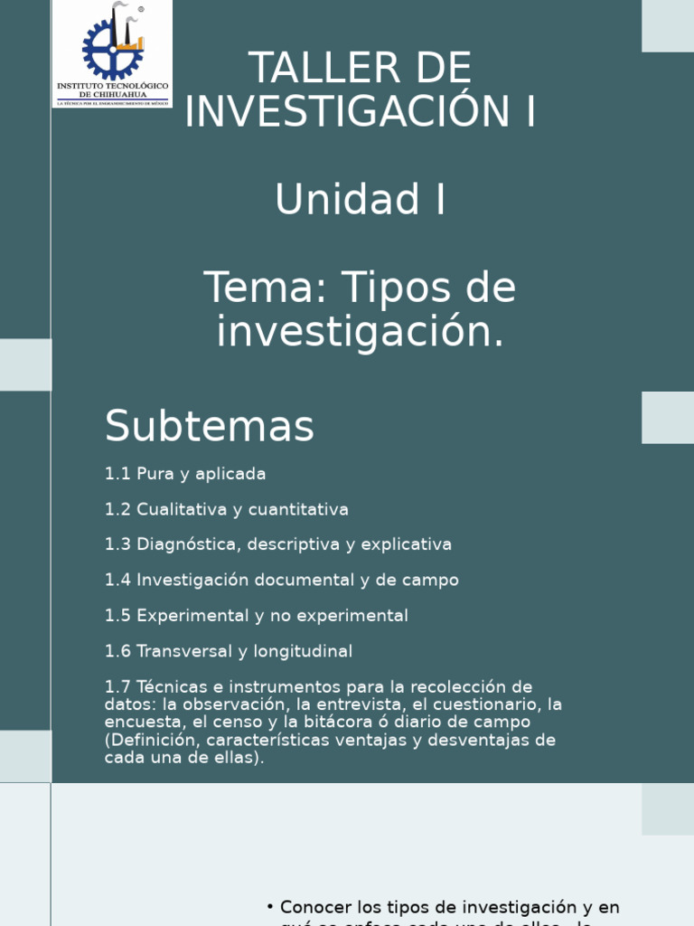 Tipos de Investigacion | PDF | Experimentar | Investigación cuantitativa