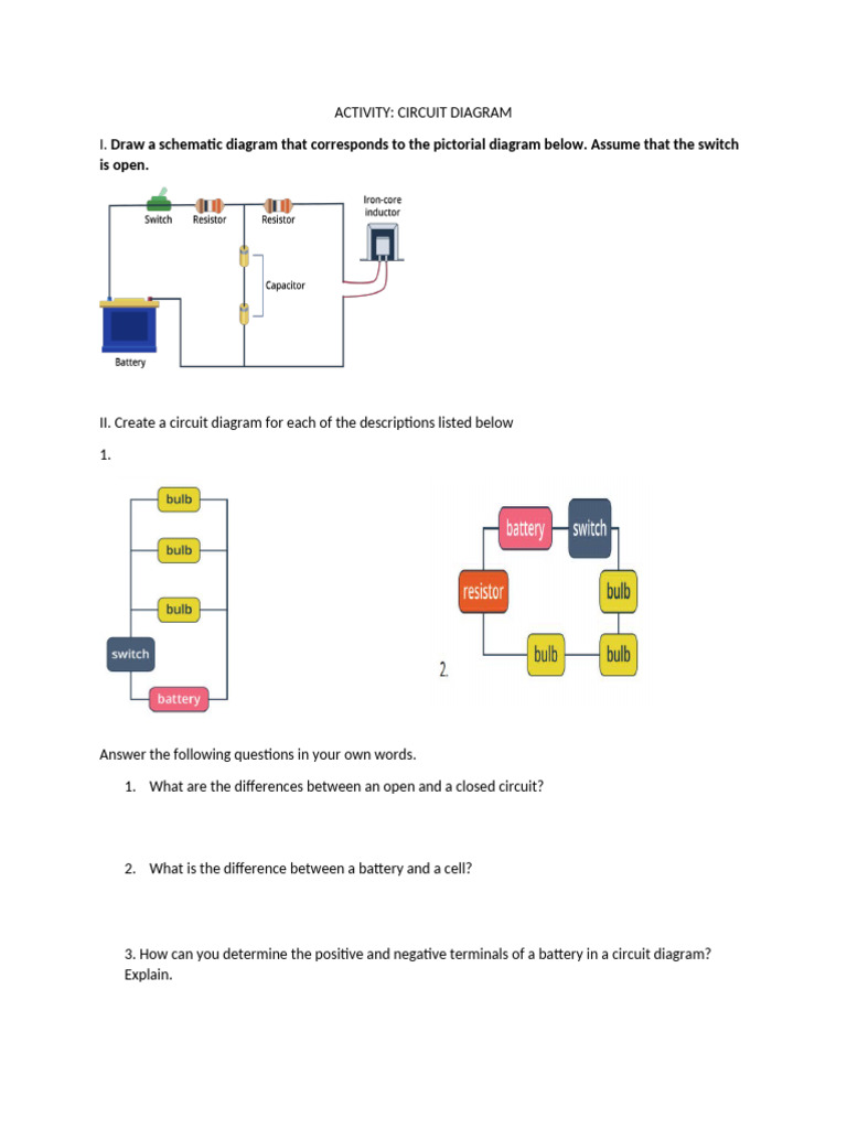 Activity. Circuit Diagram | PDF