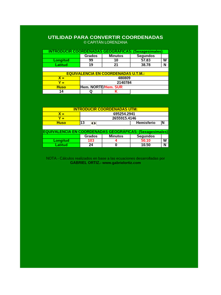 Conversión de Coordenadas Geográficas | PDF | Medida Geométrica | Datos geográficos e información