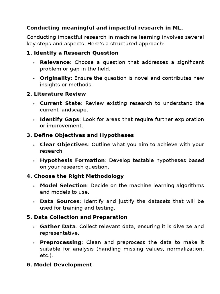 Conducting Meaningful and Impactful Research in ML | PDF | Machine ...