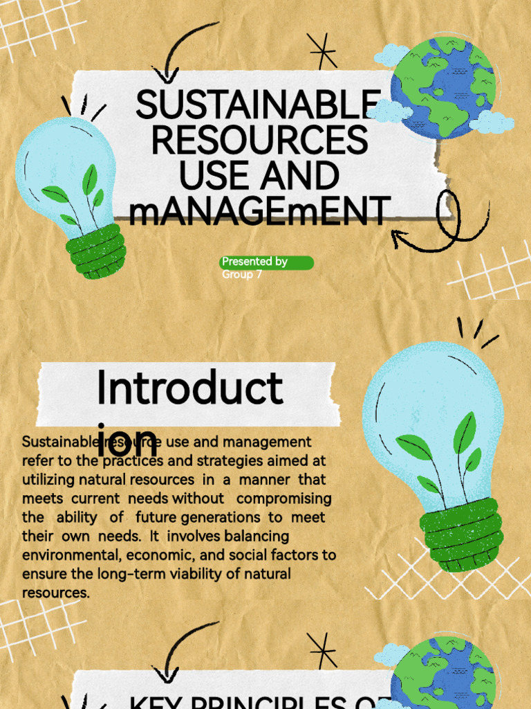 Sustainable Resource Management Overview | PDF | Sustainability ...