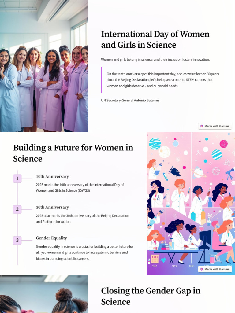 International Day of Women and Girls in Science | PDF | Science | Woman