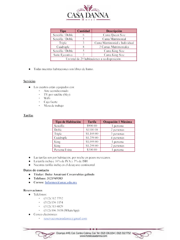Hotel Casa Danna | PDF