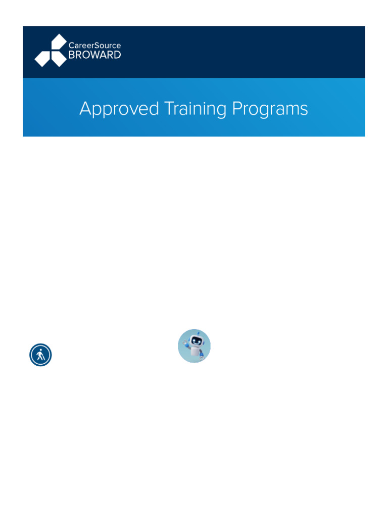 Approved Training Programs - CareerSource Broward | PDF