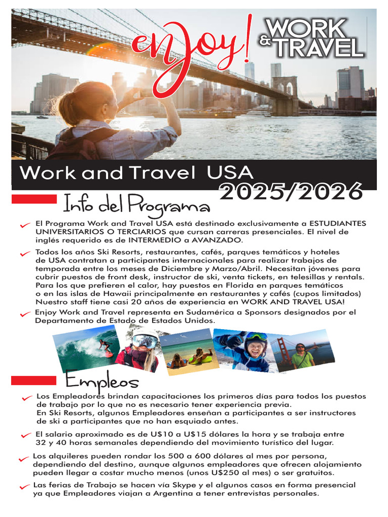 Programa Work and Travel USA 2025-2026 | PDF | Economias