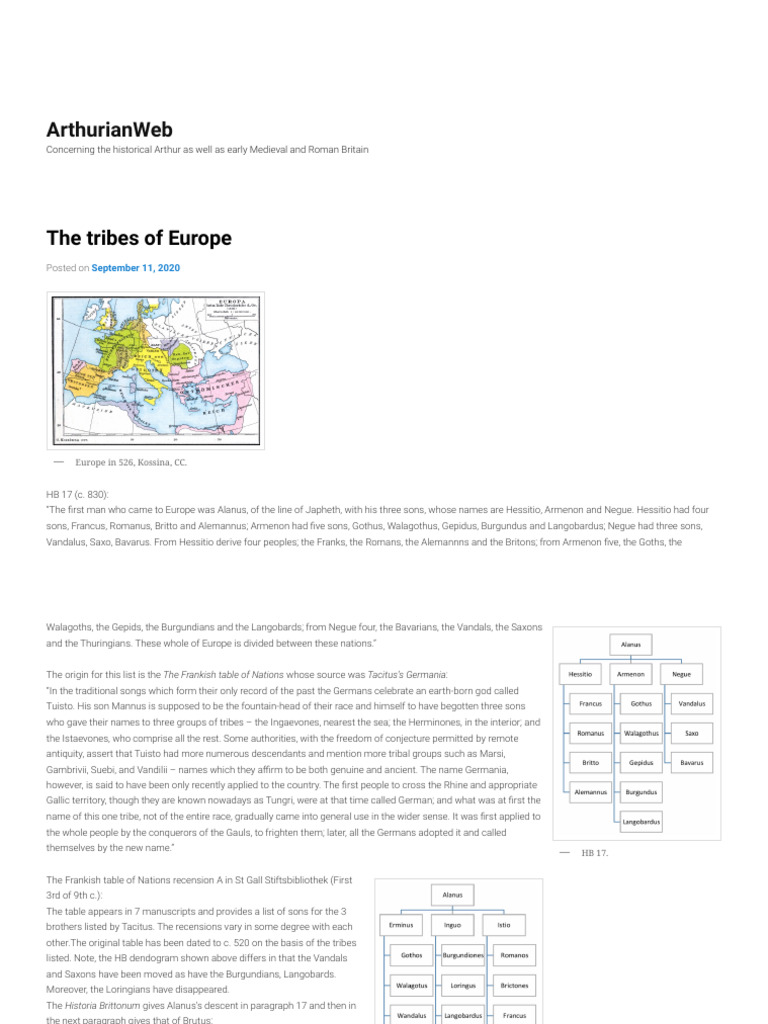 Origins of European Tribes Explained | PDF | Ancient Europe | Late ...