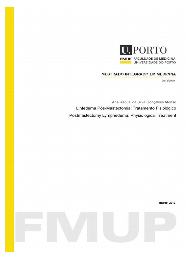 Linfedema Pós-Mastectomia | PDF | Varizes | Sistema linfático