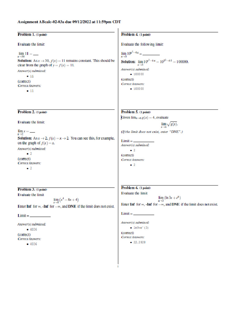 High School Calc AB - Chapter 02-03 Practice | PDF | Mathematical ...