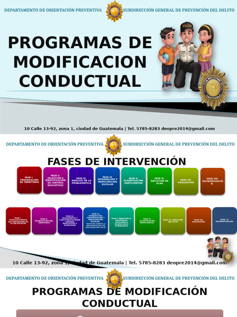 Programas de Modificacion Conductual DOP | PDF | Prevención del crimen ...