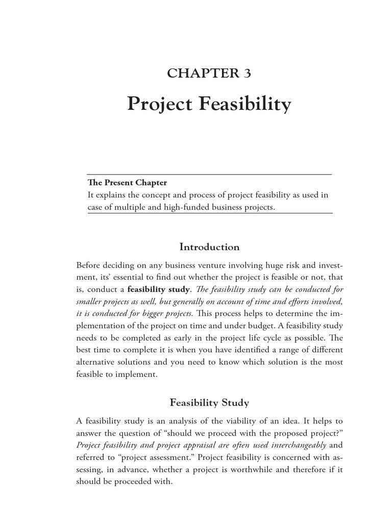 Goel Capital Budgeting - (CHAPTER 3 Project Feasibility) | PDF ...