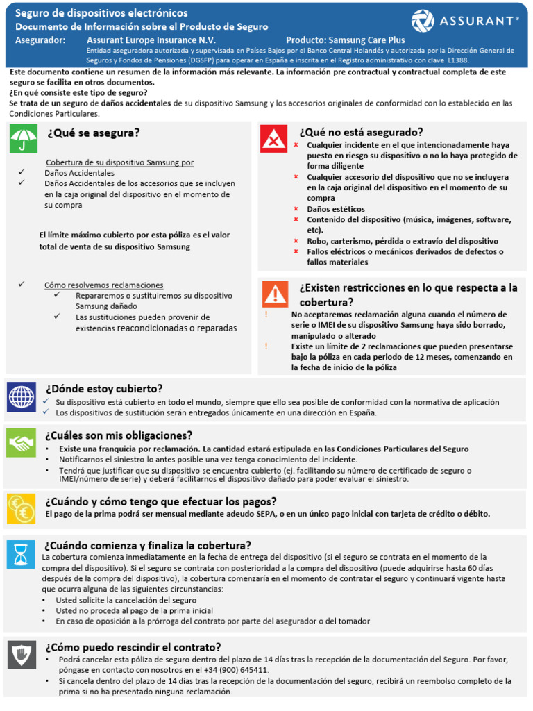 ipid-danos-accidentales | PDF | Seguro | Póliza de seguros