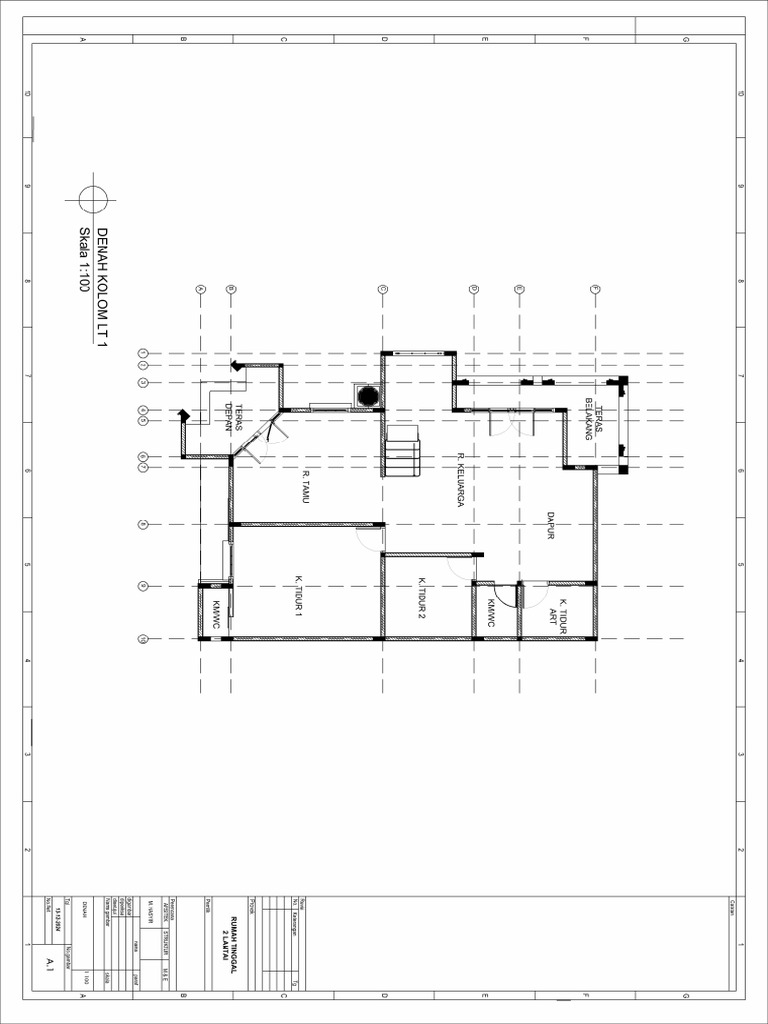 Denah Kolom LT 1 | PDF