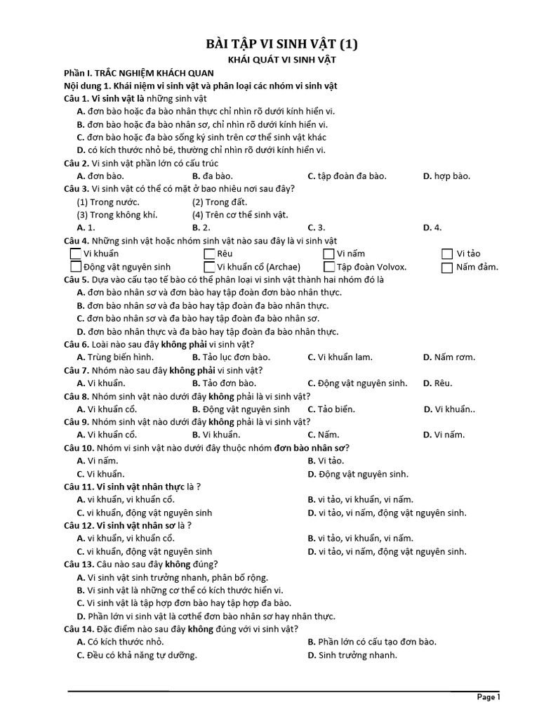 Bài tập VSV | PDF