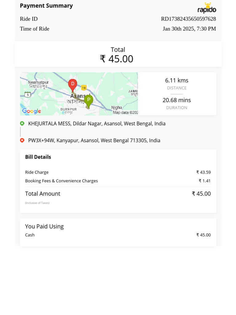 Asansol Hostel and Mess Invoice | PDF | Invoice | Taxes