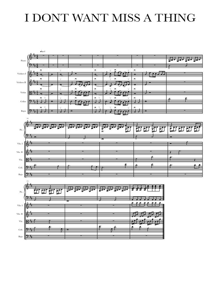 I Dont Want Miss A Thing | PDF