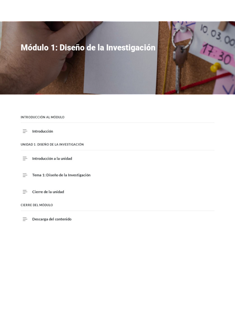 Modulo 1 Diseno de La Investigacion | PDF | Gestión de recursos humanos | Diseño