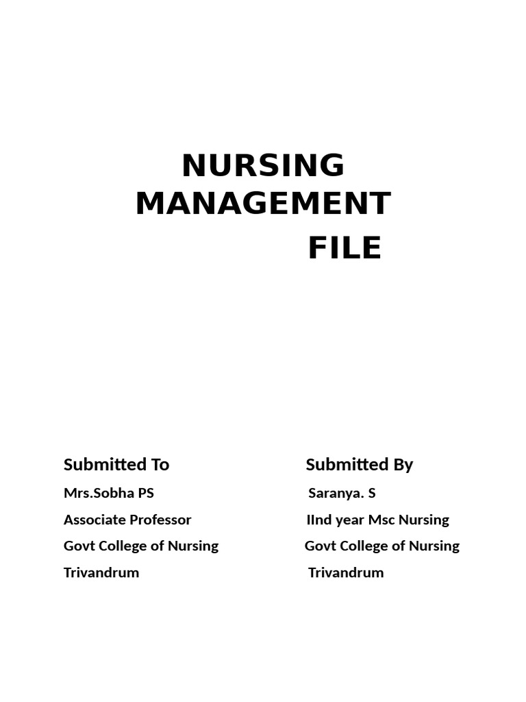 Nursing Management | PDF