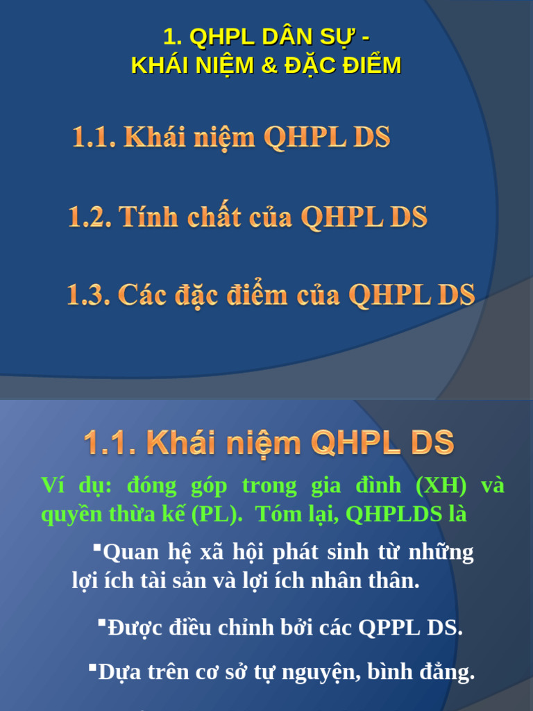 Khai Niem - Dac Diem Quan He Phap Luat Ds | PDF
