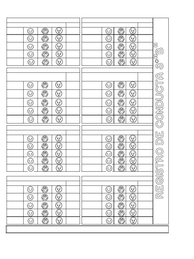 Registro de Conducta Infantil 3°B | PDF