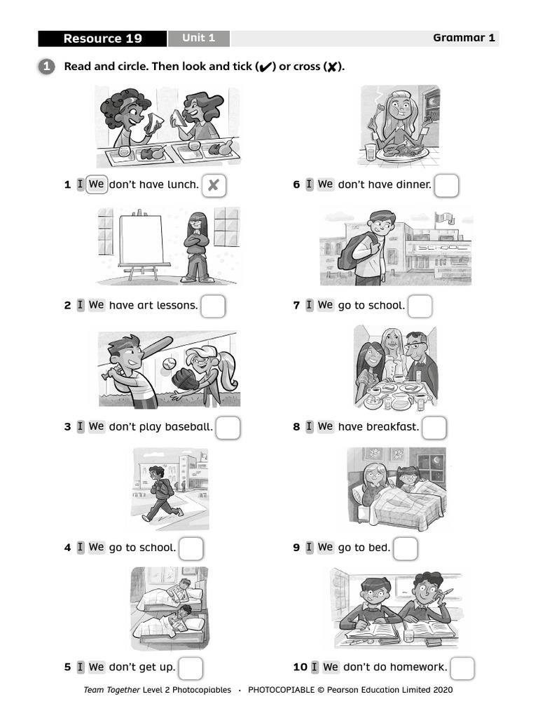 Team Together 2 Unit 1 Grammar | PDF