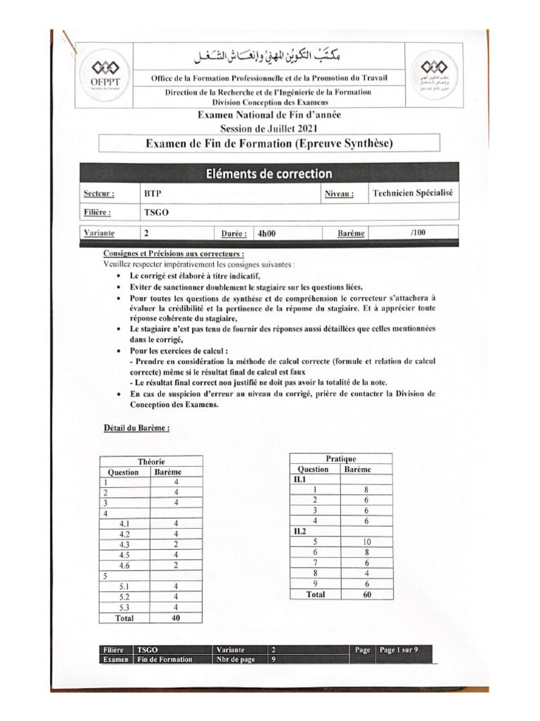 Correction Eff 2021 Tsgo v2 | PDF