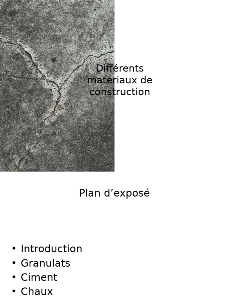 Différents Matériaux de Construction | PDF | Chaux | Ciment