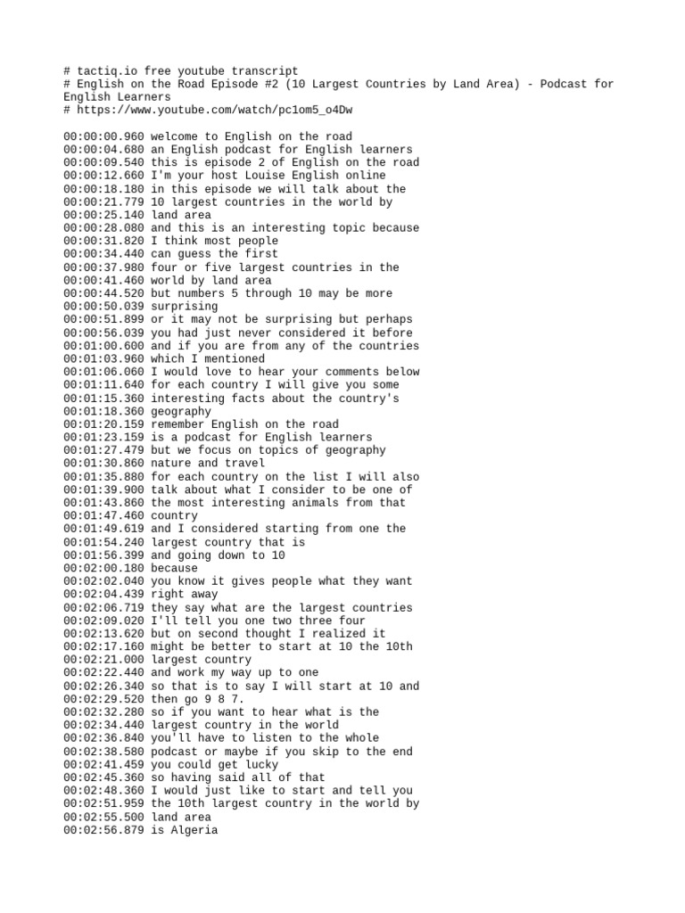 Top 10 Largest Countries Explained | PDF | Sahara | Earth Sciences