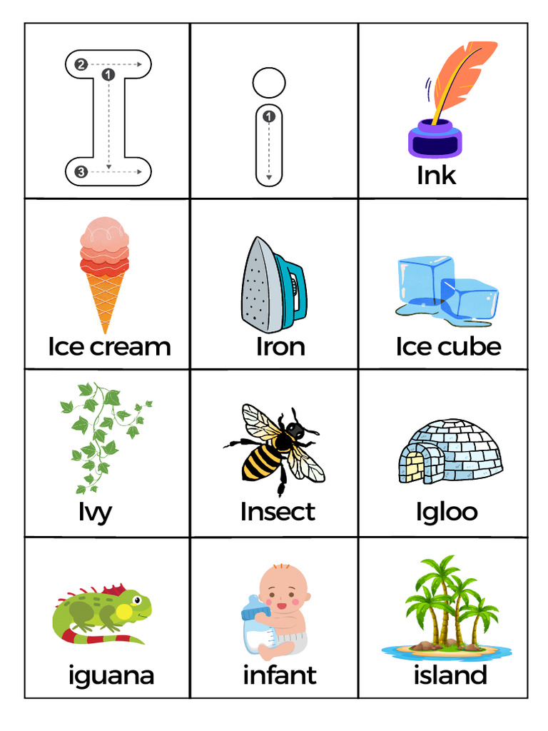 What Starts With Letter I | PDF