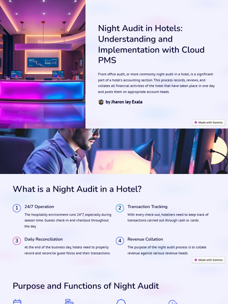 Night Audit in Hotels Understanding and Implementation With Cloud PMS ...