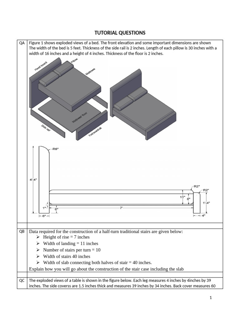 Autocad Tutorial Questions, Year 2, 1ST SMST | PDF