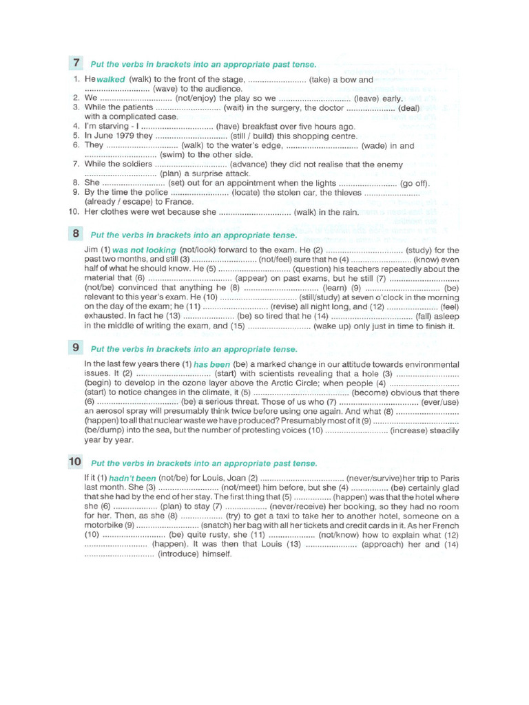 Grammar Exercises - Tenses, Passive, Causative Have | PDF