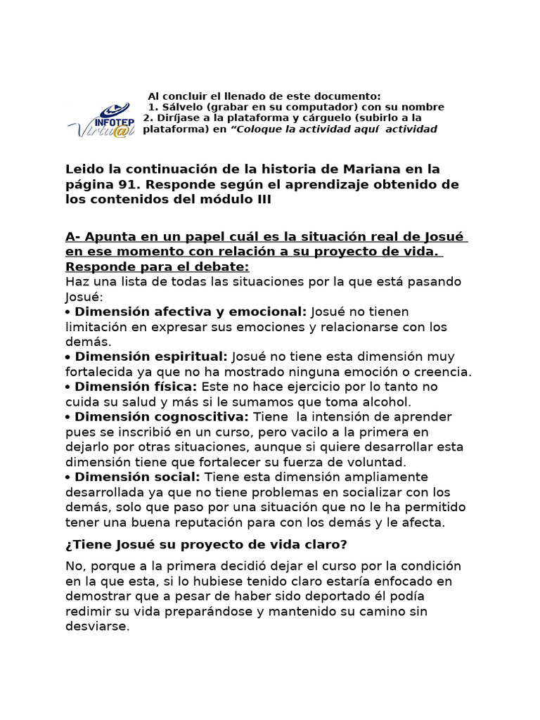 FORMACION HUMANA INFOTEP Tarea 3 FH | PDF | VIH / SIDA | VIH