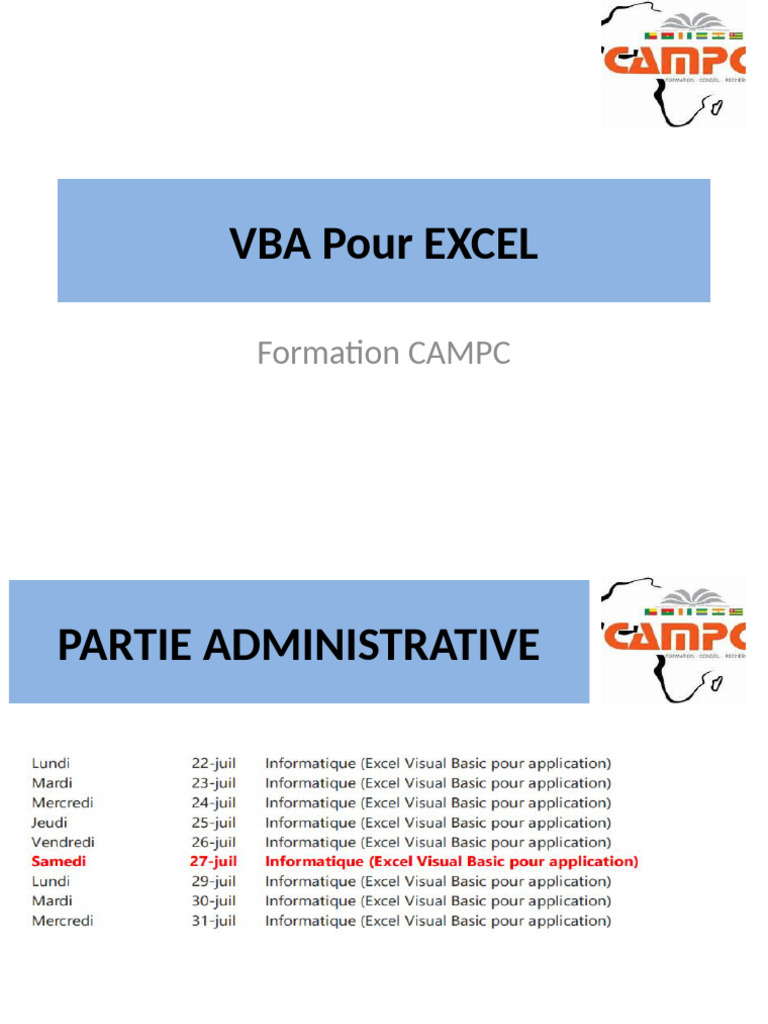 VBA Pour EXCEL | PDF | Microsoft Excel | Visual Basic for Applications