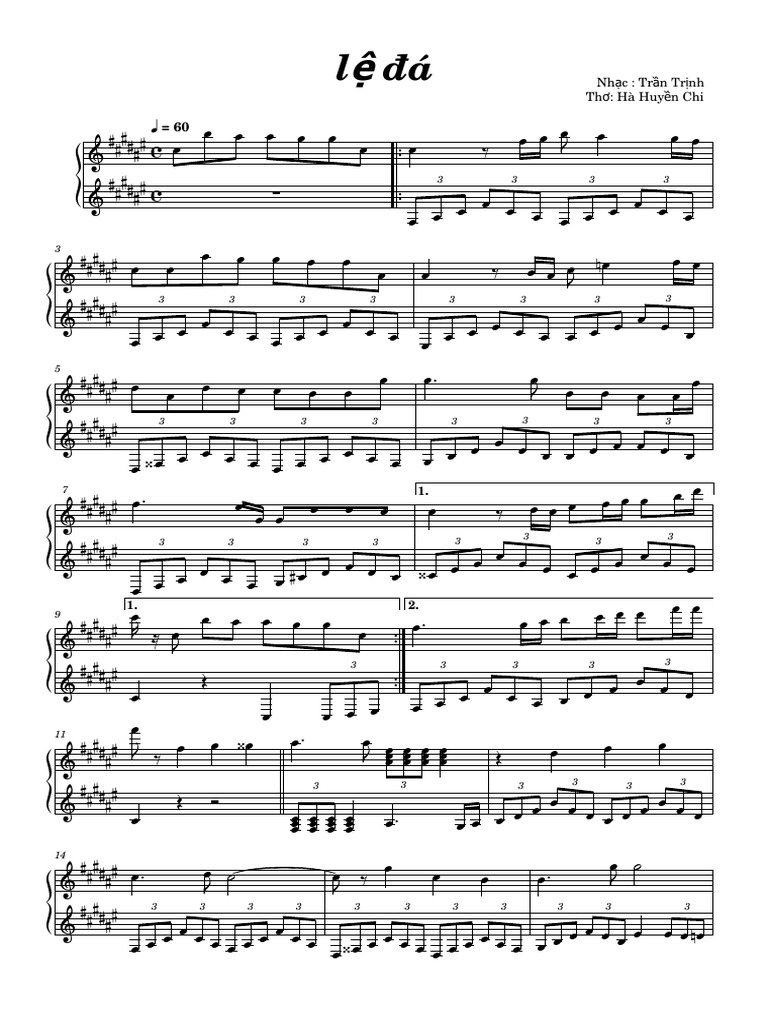Lệ Đá - Nhạc và Thơ Trần Trịnh | PDF