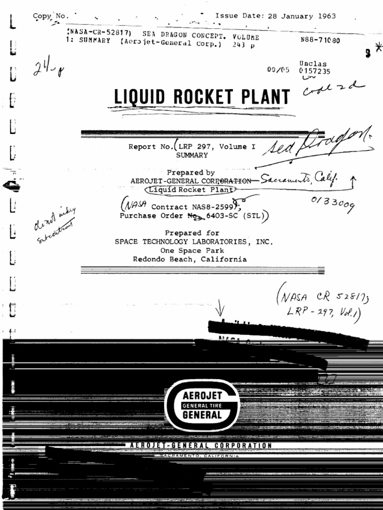 Sea Dragon Rocket Stage Overview | PDF | Rocket Propellant | Multistage ...