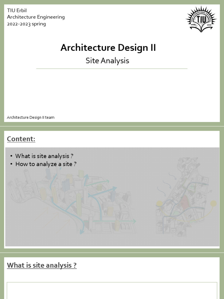 Site Analysis in Architecture Design | PDF