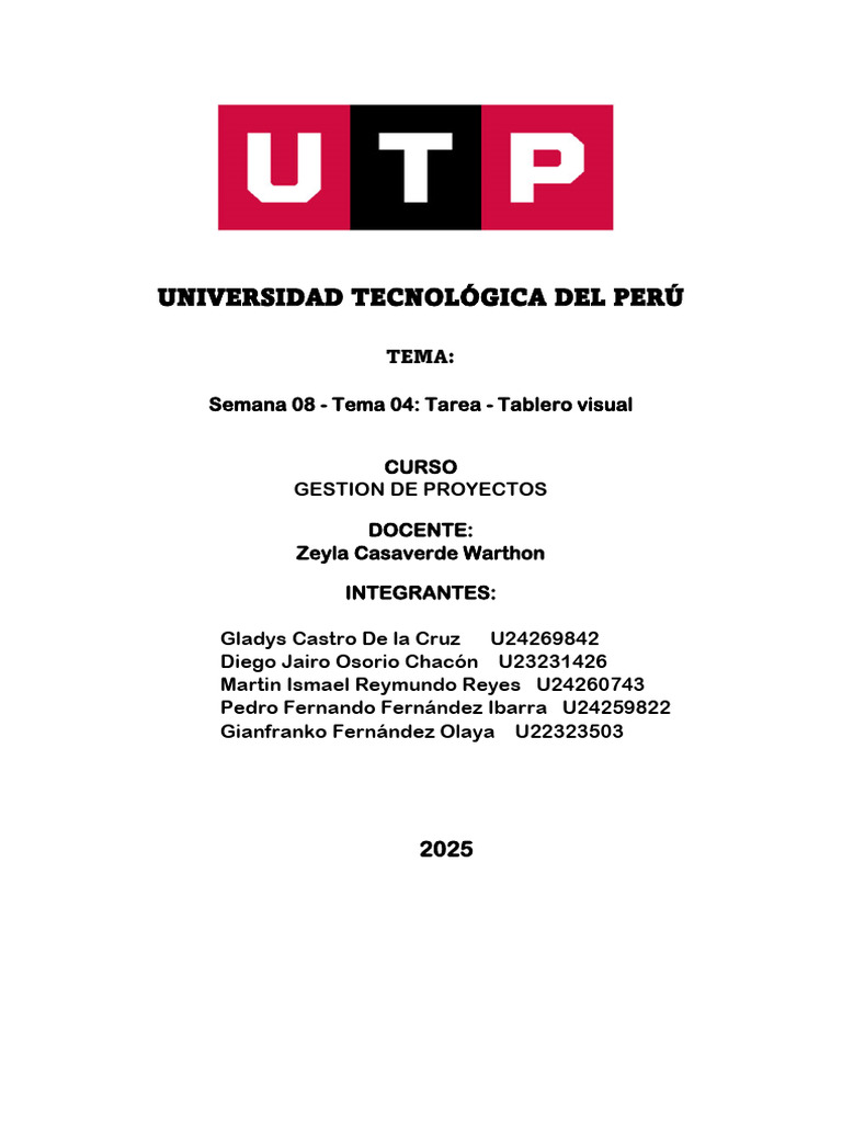 Tablero Visual | PDF