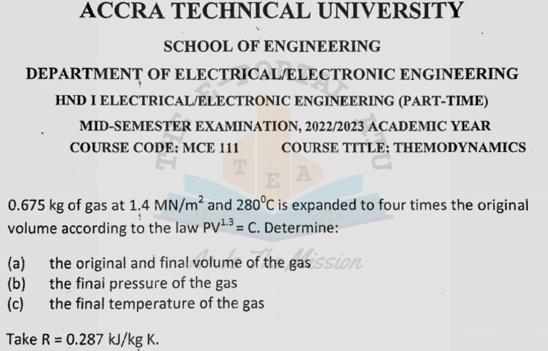 Thermodynamics 22-23 P.T Midsem | PDF