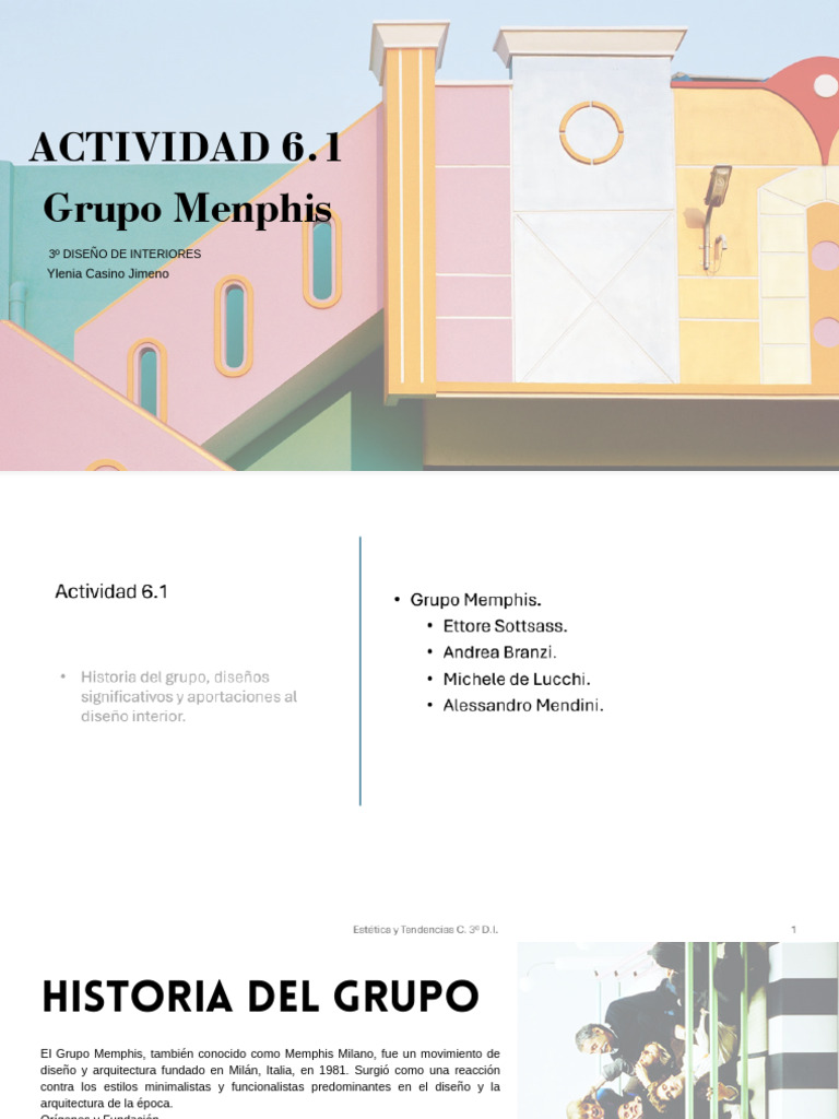 Actividad 6.1 Memphis | PDF | Diseño | Mueble